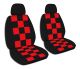 Checkered Car Seat Covers: Black & Yellow - Semi-custom Fit - Full Set ...