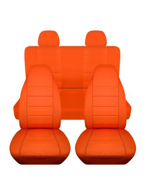 Solid Car Seat Covers Orange Semi custom Fit Front Will Make Fit ANY Car Truck Van RV SUV 23 Colors
