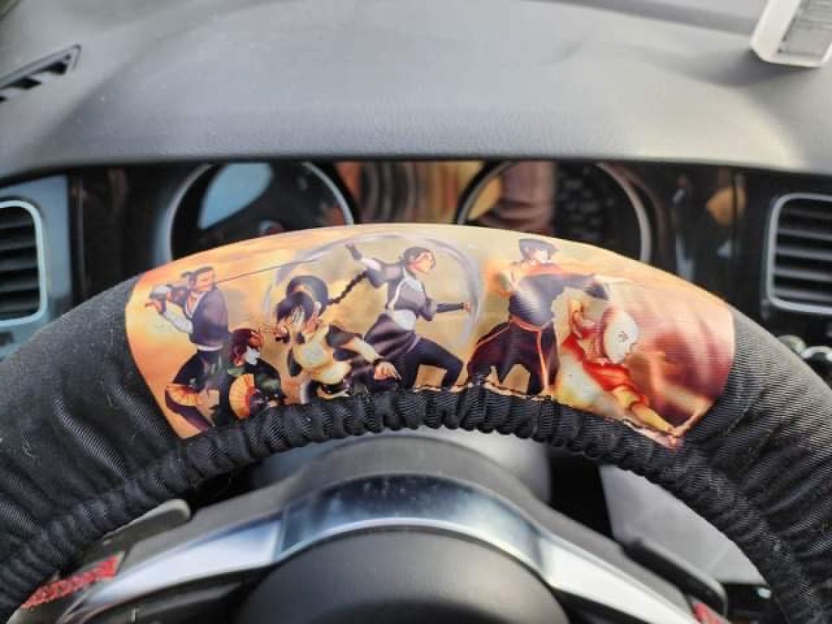Custom Personalized Steering Wheel Cover with Name/Text and Logo/Design